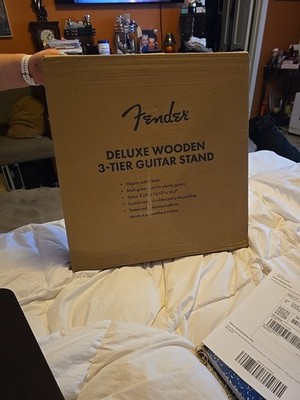 Fender Deluxe Wooden 3-Tier Guitar Stand Walnut (Brand New In Box) | eBay