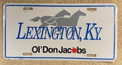 Lexington Kentucky Ol' Don Jacobs Booster License Plate Vintage ...