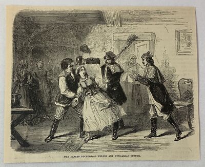 1877 magazine engraving ~ THE EASTER POURING Polish And Hungarian ...