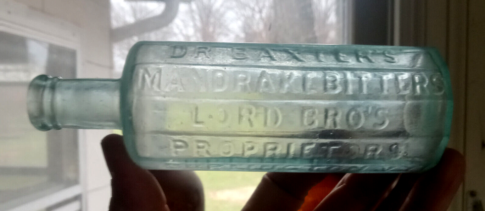 DR.BAXTER'S MANDRAKE BITTERS LORD BROS BURLINGTON,VT 1880s BITTERS ...