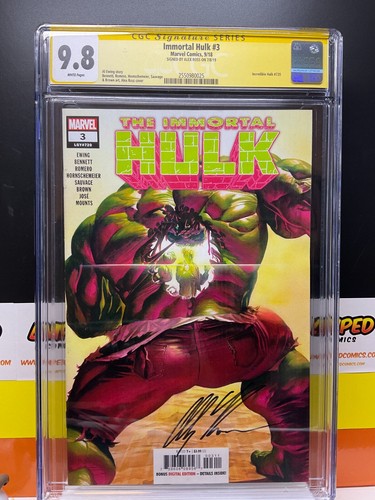 Immortal Hulk 3 CGC SS 9.8 Signed Alex Ross Cover 9/18 | eBay