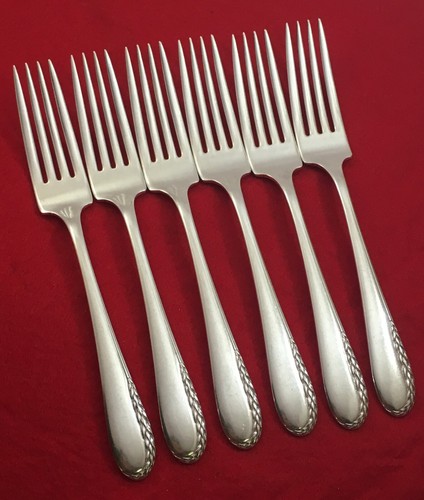 ULTRA Wallace Plate Silverplated 6-Dinner Forks Flatware Silverware ...
