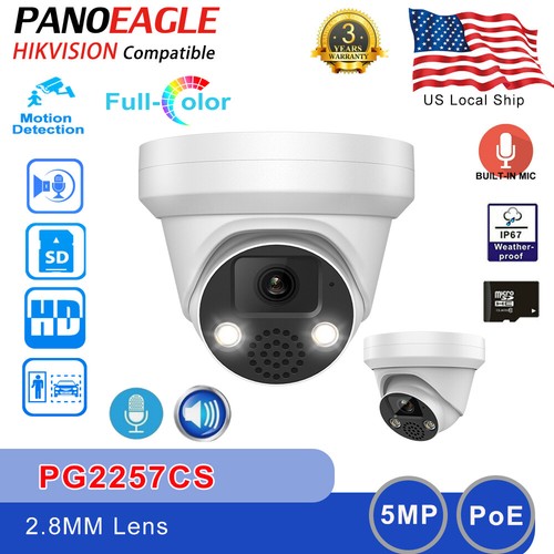 Hik Compatible 5MP IR ColorVu Dual Light IP Camera 2-way Audio IP67 | eBay