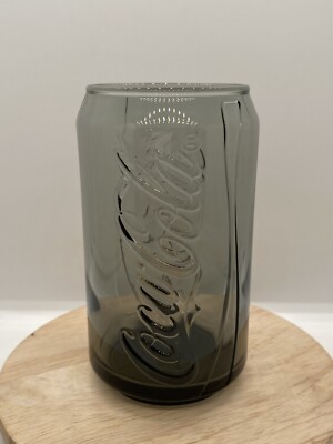 Vintage Coca-Cola Can Shaped Smoke Tint Coke Glass - 12 oz from ...