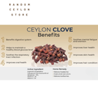 50g Ceylon Whole CLOVES 100% Natural Organic High Quality Sun Dried ...