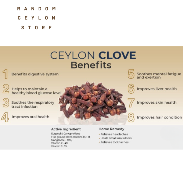 50g Ceylon Whole CLOVES 100% Natural Organic High Quality Sun Dried ...
