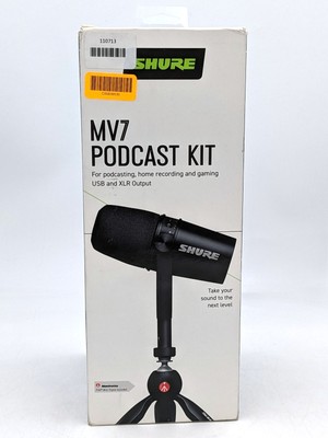 Shure MV7 Podcast Kit Microphone and Tripod MV7-K-BNDL | eBay
