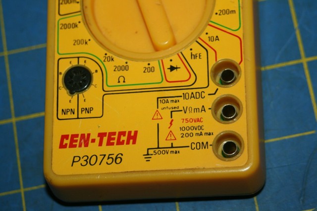 Cen-tech P30756 Digital Multimeter 5 Functions 19 Ranges for sale ...