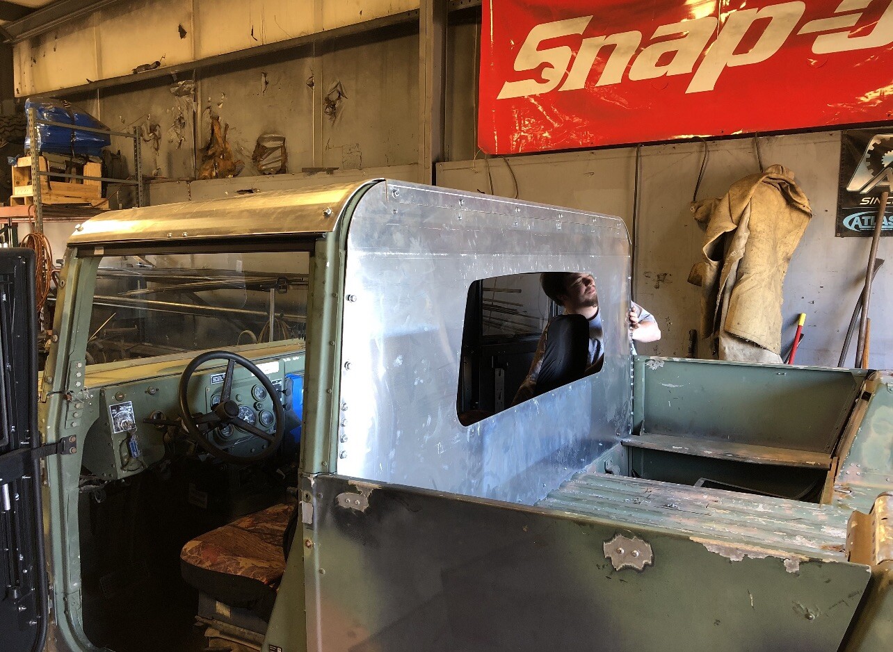 MILITARY 2 MAN HARD TOP ROOF 1/8” ALUMINUM TWO PASSENGER, FITS HUMVEE ...