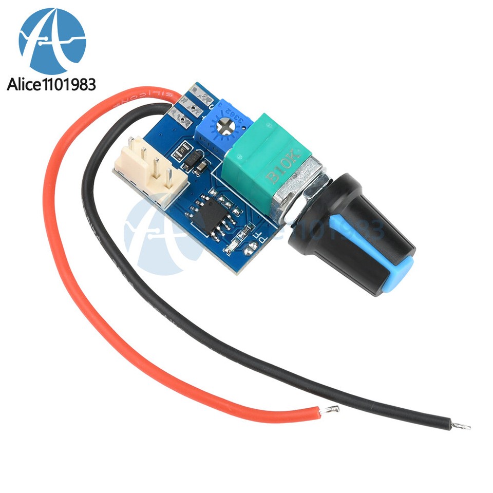 12V Single Fan Speed Controller 25KHZ PWM Speed Controller +Rotary ...