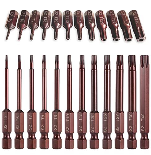 Torx Bits Set 24pcs Security Torx Bit Set High Hardness S2 Alloy Steel ...