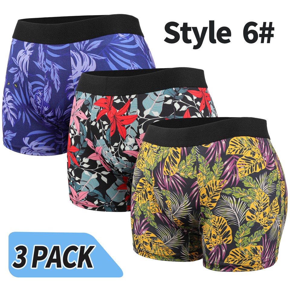 Men's 3 Pack Anti-Chafing Boxer Shorts Briefs Leg Underpants Trunks ...