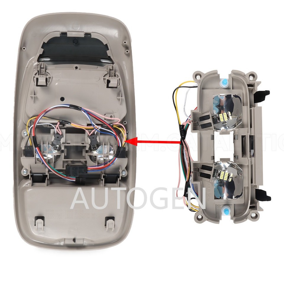 SN96TL2AA 98-02 Dodge Ram 1500 2500 Overhead Console Dome Light Storage ...