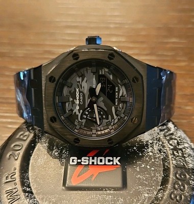 Casio G-Shock GA2100 MOD CAMO Dial AP Casioak Black Watch | eBay
