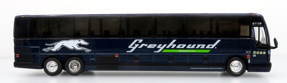 Greyhound Diecast Bus in the Greyhound/Flix Livery 1/87 Scale-HO Scale ...