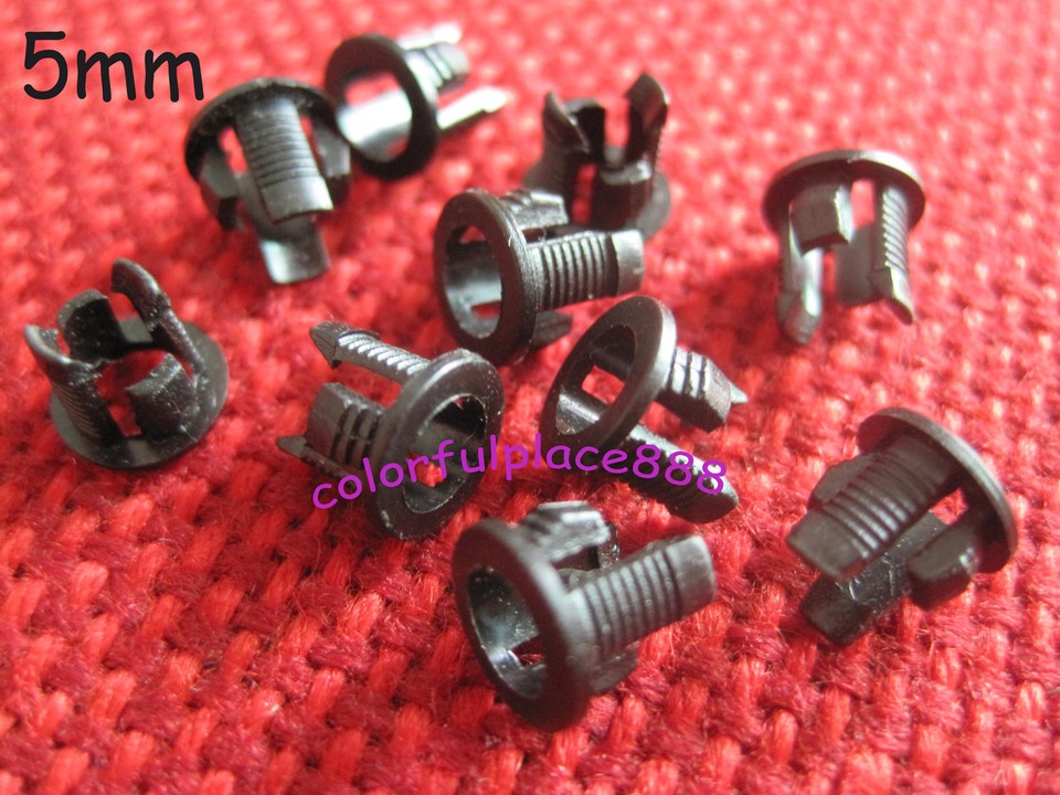 1000pcs 5mm Black Plastic LED Clip Holder Case Cup Mounting Holders for ...