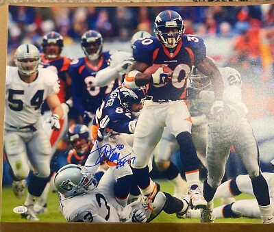 Terrell Davis Signed Autograph 16x20 photo JSA Certified Denver Broncos ...
