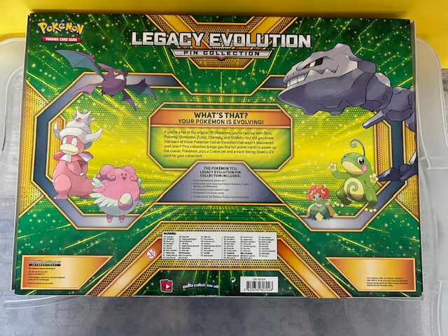 Pokemon Legacy Evolution Pin Collection Box Trading Cards TCG * Factory ...