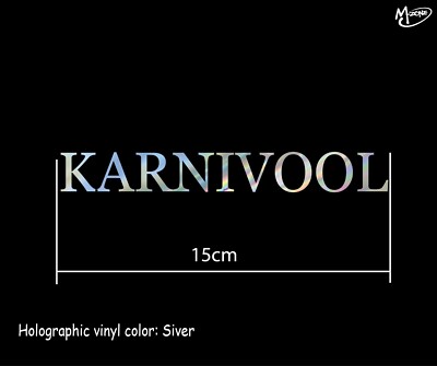 KARNIVOOL Holographic Silver Vinyl Sticker Decals 15CM Best Gifts ...