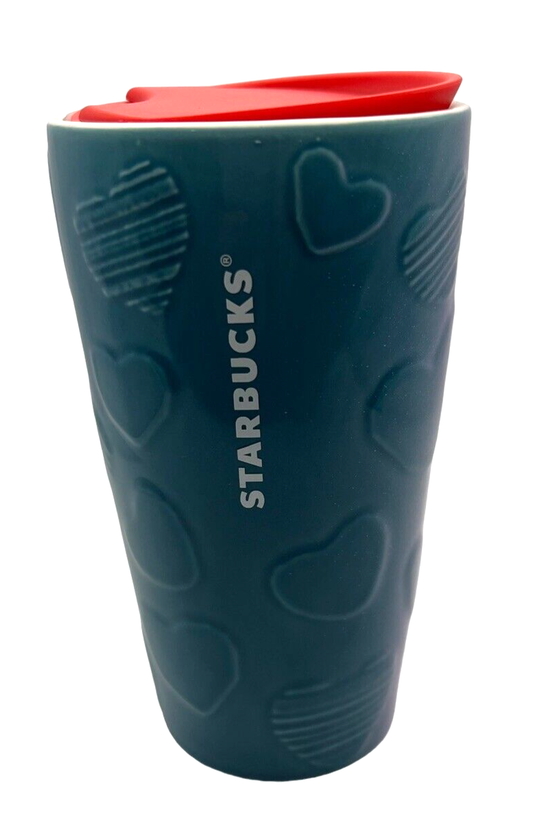 Starbucks Bondi Taffy Hearts Ceramic Hot Cup Tumbler Mug New Valentines ...