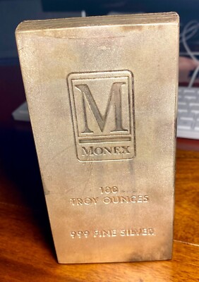 100 oz Monex Mint .999 Fine Silver Bar - Vintage, Extremely Rare | eBay