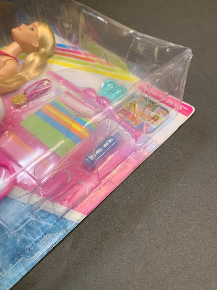 Malibu Barbie Doll Swimming Action with Dog and Accessories New Damaged ...