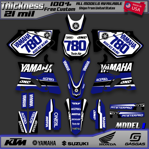 Graphics Kit for Yamaha YZ250 YZ125 (2002-2014) YZ 250 YZ 125 | eBay