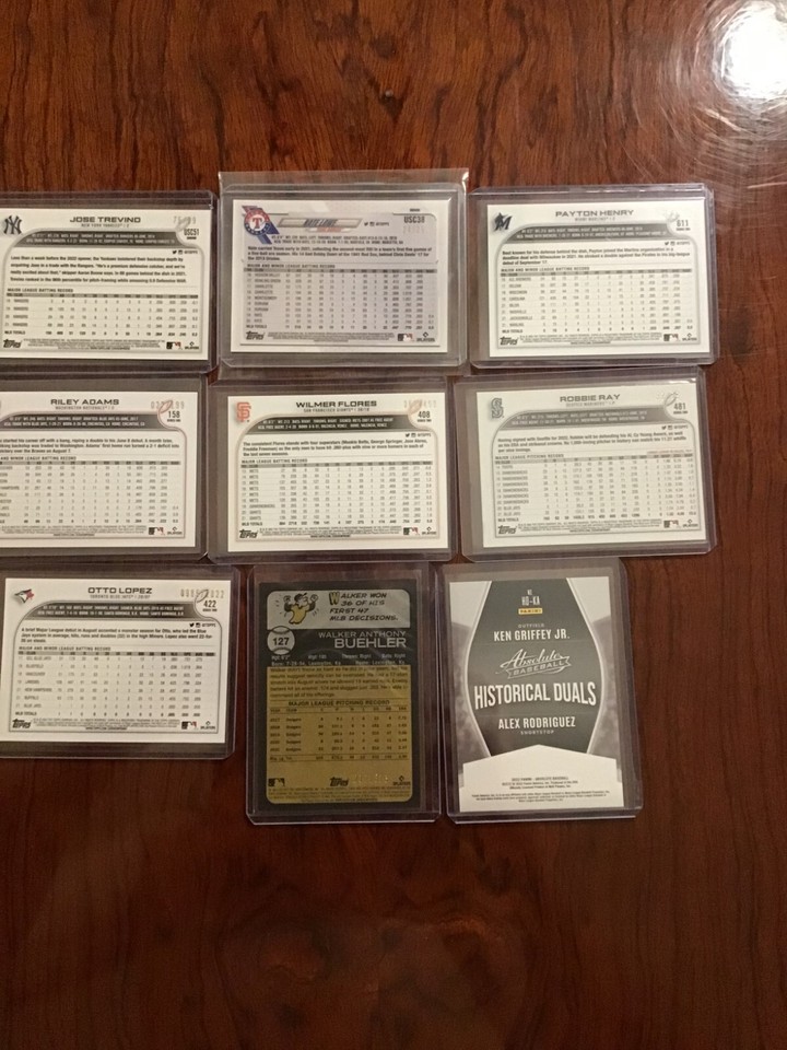 9 Card Baseball Numbered Parallel Lot - All Cards numbered! | eBay