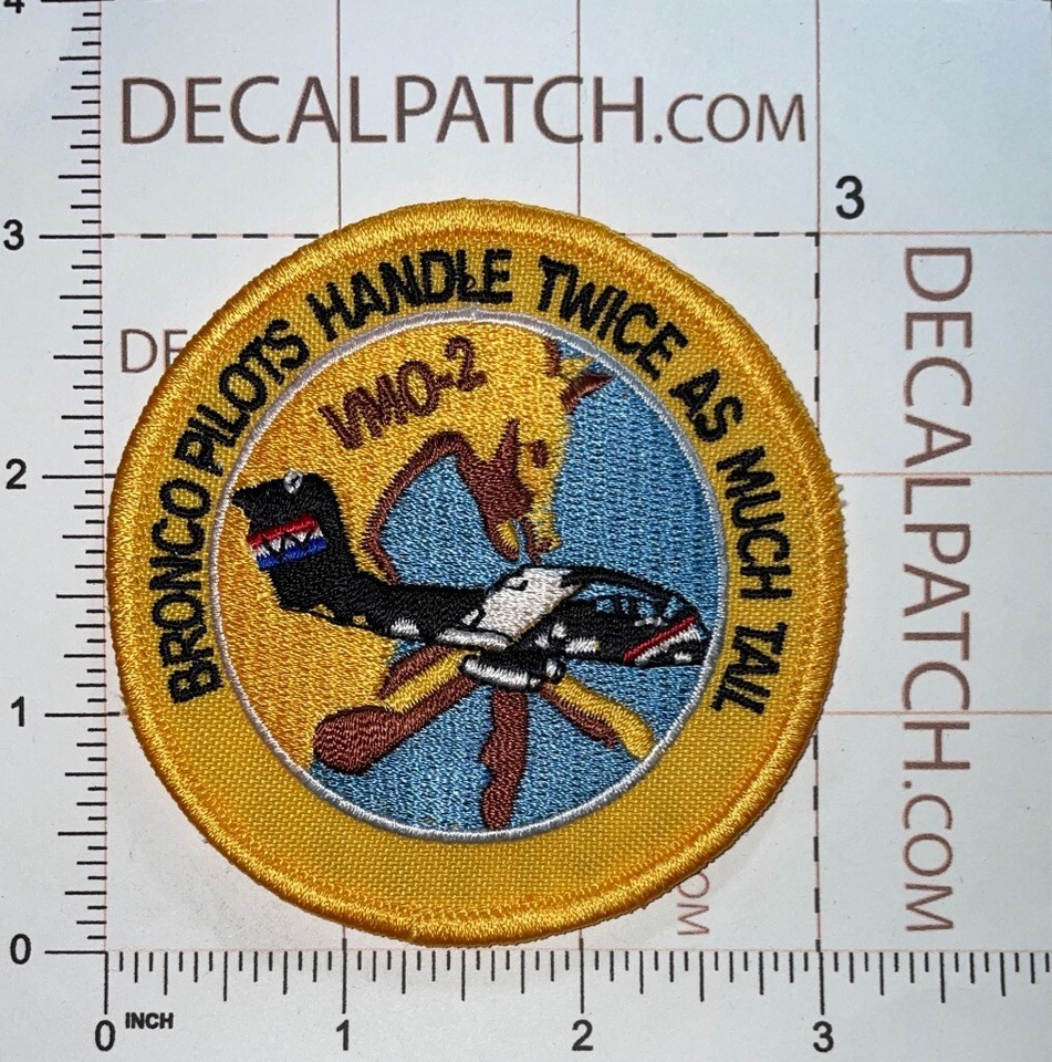 USMC VMO-2 Bronco Pilots Handle Twice As Much Tail Patch Iron-On/Sew-On ...