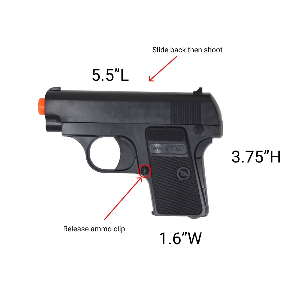 Dual Airsoft BB Gun Colt .25 Junior Style Plastic Spring Pistols ...