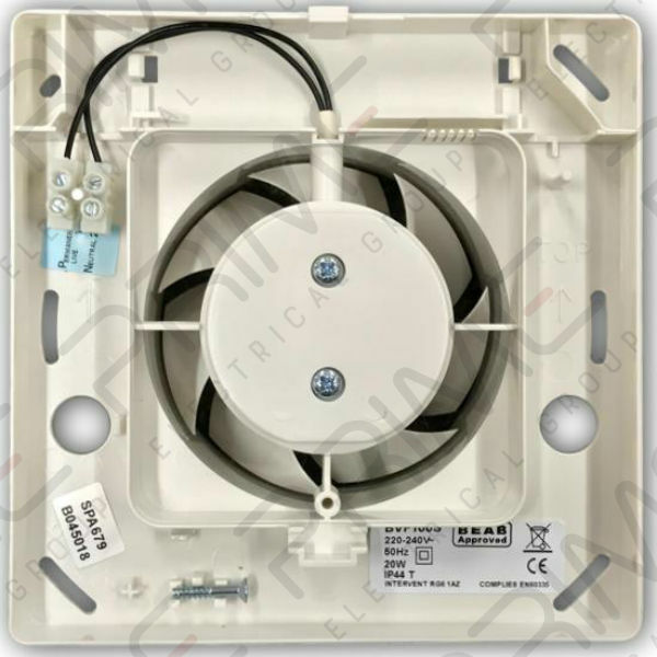 Intervent BVF100S Axial Extractor Fan 100mm / 4 Inch (Standard Model ...