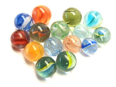 Cat's Eye & Swirl Marbles Collection, Vintage Marbles With Swirls Art ...