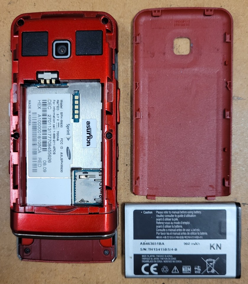 Samsung Highnote SPH-M630 - Red (Sprint) Super Rare MP3 Slider Phone w ...