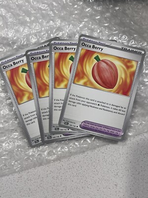 Occa Berry 140/142 - Stellar Crown Trainer Card Set x4 - Playset NM ...
