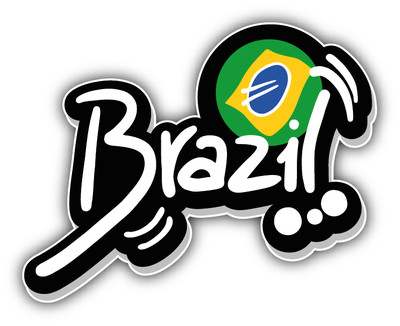 Brazil Flag Label Car Bumper Sticker Decal 5'' x 4'' | eBay