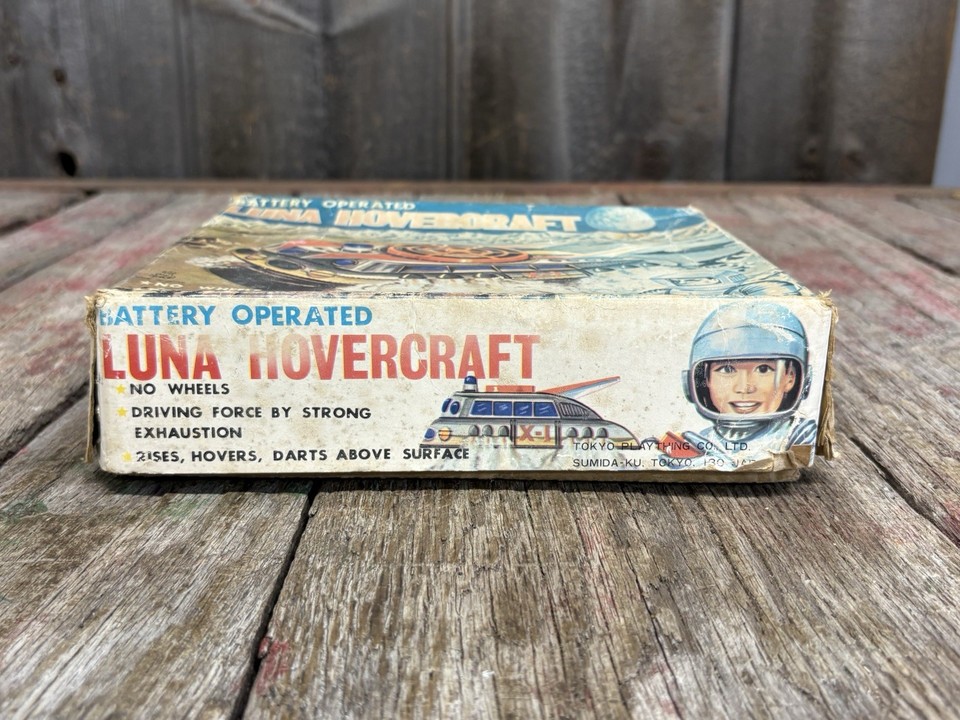 UBER Rare Vintage Battery Operated TPS Japan “Luna Hovercraft” Tin Toy ...