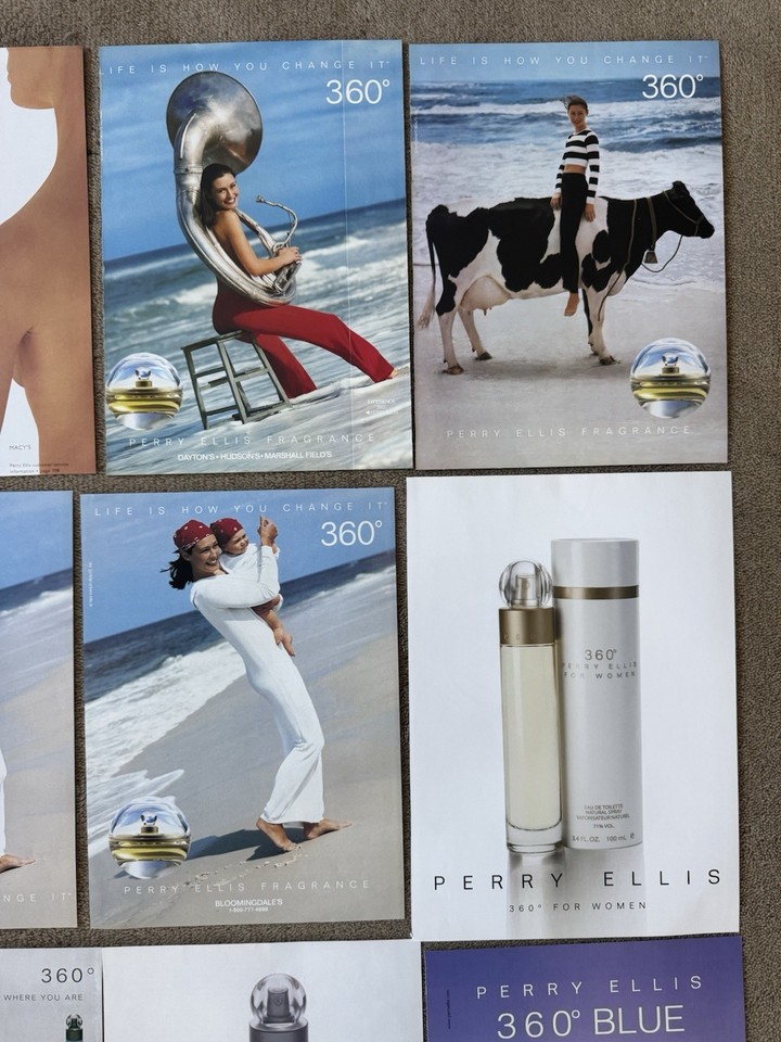 12x Perry Ellis 360 Perfume Ads Magazine Clippings | eBay Australia