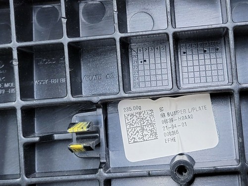 2021 Kia Rio Rear Bumper Molding Plate Trim 86639-H9AA0 OEM | eBay