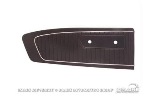 Scott Drake Door Panels Standard Full Door Vinyl Black Ford Pair ...