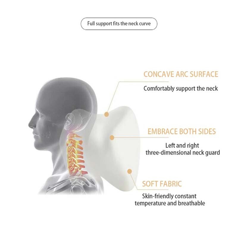 Leather Neck Rest Pillow Seat Headrest Cushion Shoulder Support ...