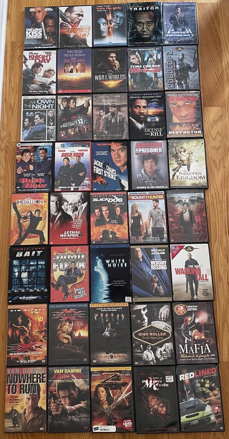LOT OF 40 DVD'S MOVIES USED ACTION THRILLERS DRAMA SCIFI COMEDY | eBay