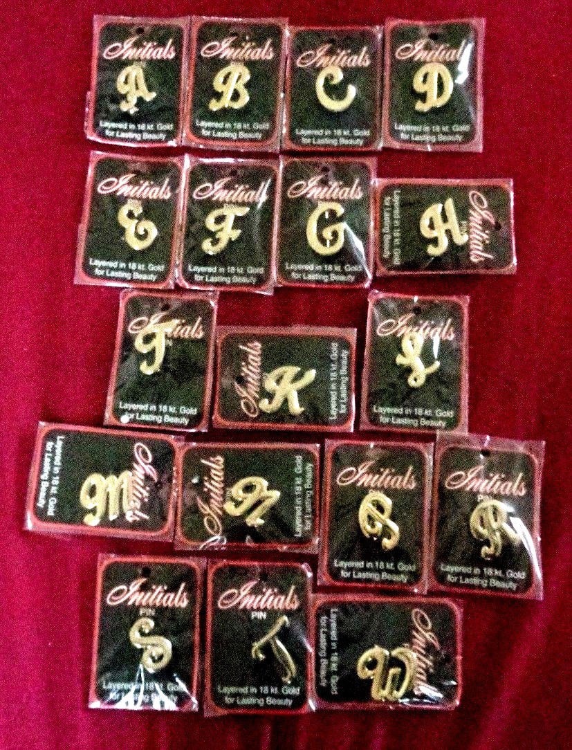 Initial Pins * Layered in 18k Gold | eBay
