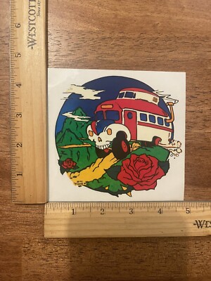 Vintage 1989 Grateful Dead Skull Bus Mountain Decal Bumper Sticker | eBay