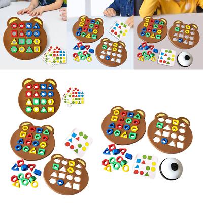 Geometric Shape Matching Board Game with Matching Cards for Toddlers ...