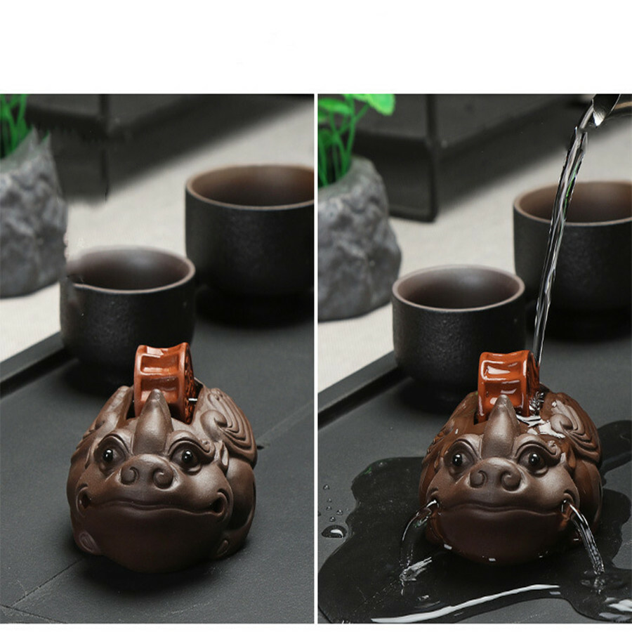 Yixing Clay Ceramics Tea Pet Kung Fu Gongfu frog Spray Water Mascot Tea ...