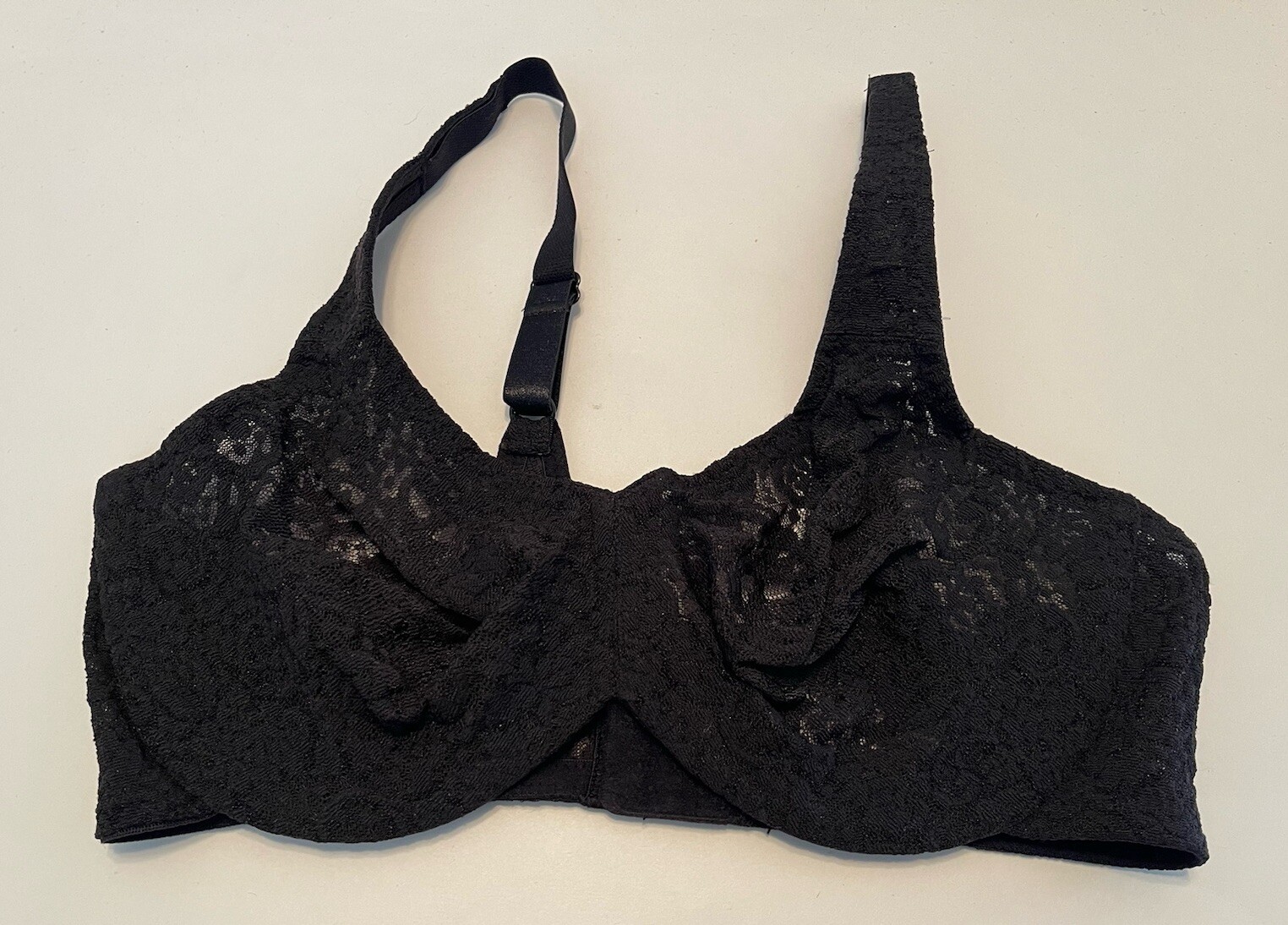 WACOAL HALO LACE FULL FIGURE UNDERWIRE BRA 65547 BLACK SIZE 34D | eBay