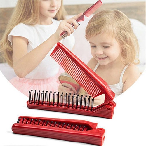 Mini Foldable Hair Comb Plastic Hair Brush Portable Styling Comb | eBay