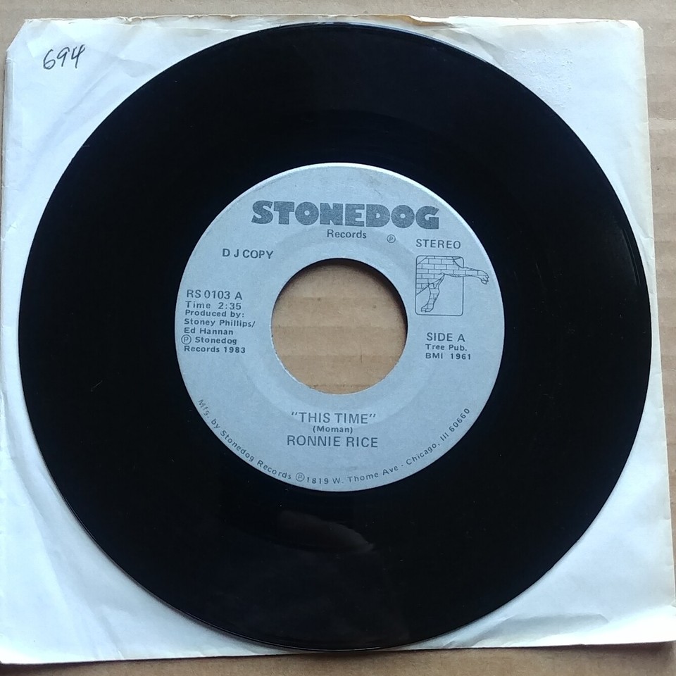 RONNIE RICE This Time 45 7" OBSCURE RARE COUNTRY PROMO Record Vinyl ...