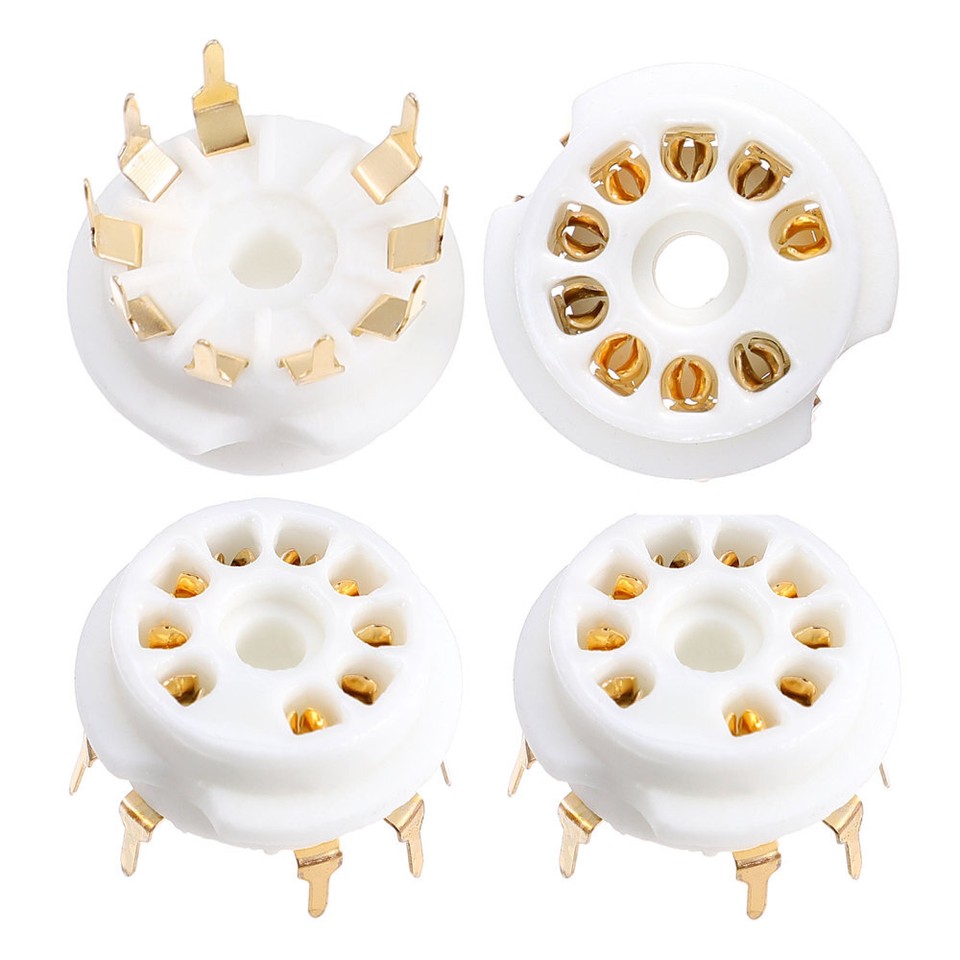 4 Pcs Vacuum Tube Instrument Socket Nine-pin Holder Electronic | eBay