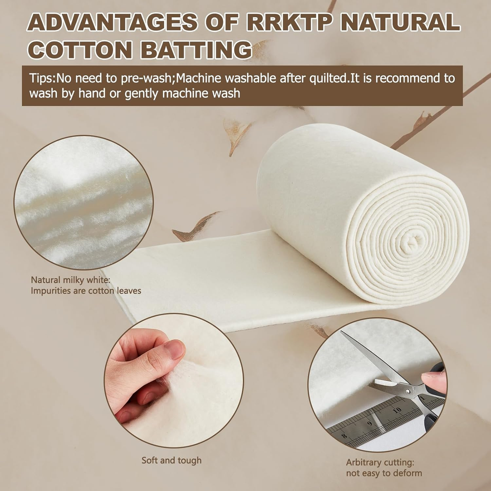 80/20 Cotton/Polyester Quilt Batting Roll - 90"x20 Yards for Crafts ...